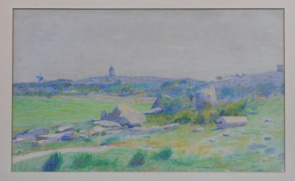 Dodge Macknight | Depicts a landscape with a windmill. | MutualArt