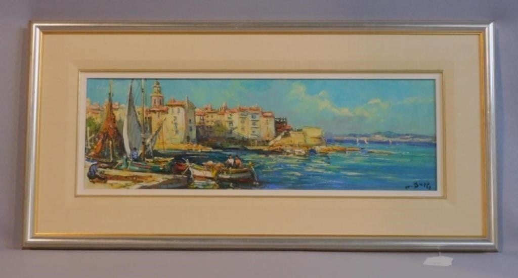 Maurice Barle | harbor scenes of Saint-Tropez. | MutualArt