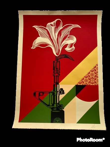Shepard Fairey | AR-15 Lily Portugal (2021) | MutualArt