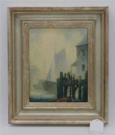 John Cuthbert Hare | depicting a dock scene. | MutualArt