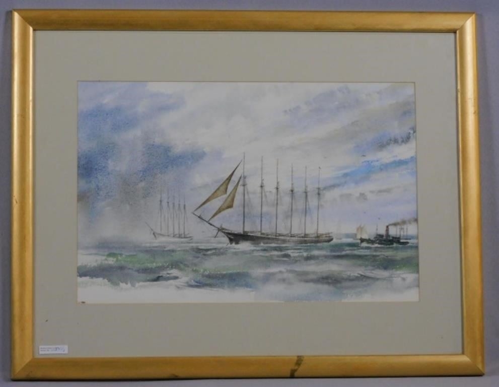 Ian Marshall | to include: the Schooner Ruth Merrill at anchor. Along ...