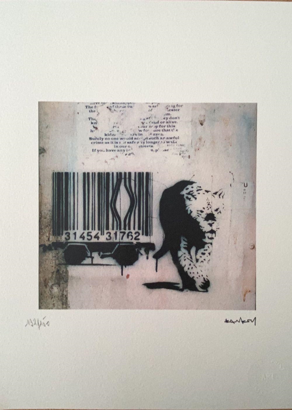 Banksy | Barcode Tiger | Compare similar artworks | MutualArt