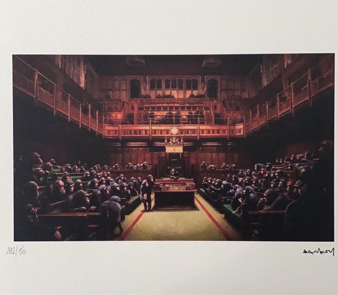 Banksy | Monkeys Parliamant | MutualArt