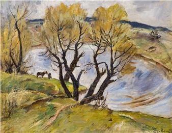 Evsey Moiseenko | Village Scene (1968) | MutualArt