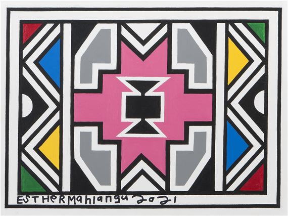 Esther Mahlangu | NDEBELE PATTERN | MutualArt