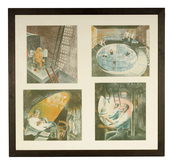 Eric Ravilious | A FRAMED SET OF FOUR 20TH CENTURY LITHOGRAPHS ...