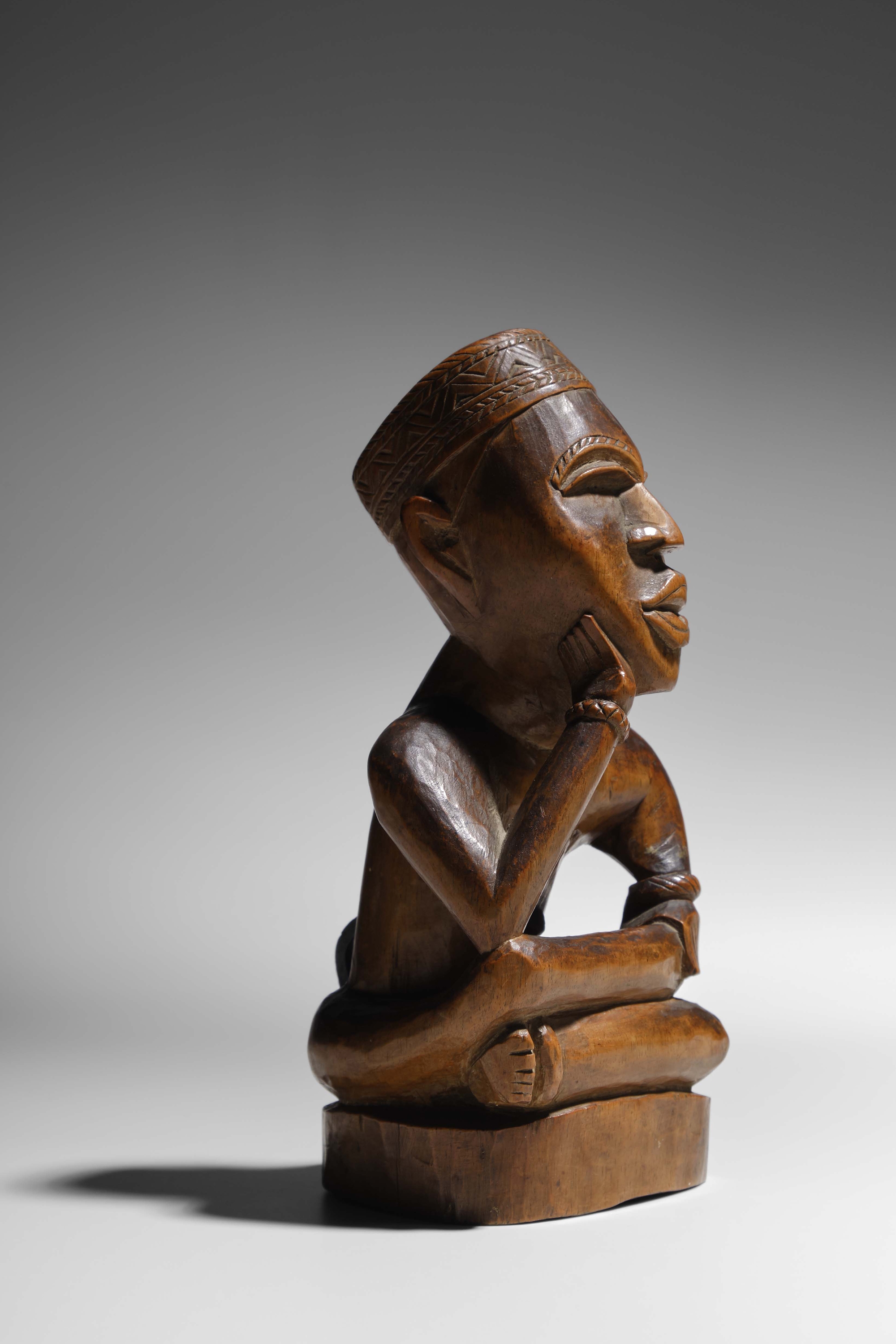 Congolese School | Kongo Seated Figure | MutualArt
