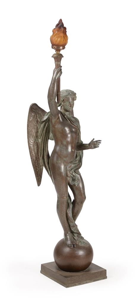 French School, 19th Century | A LARGE BRONZED METAL FIGURAL TORCHERE ...