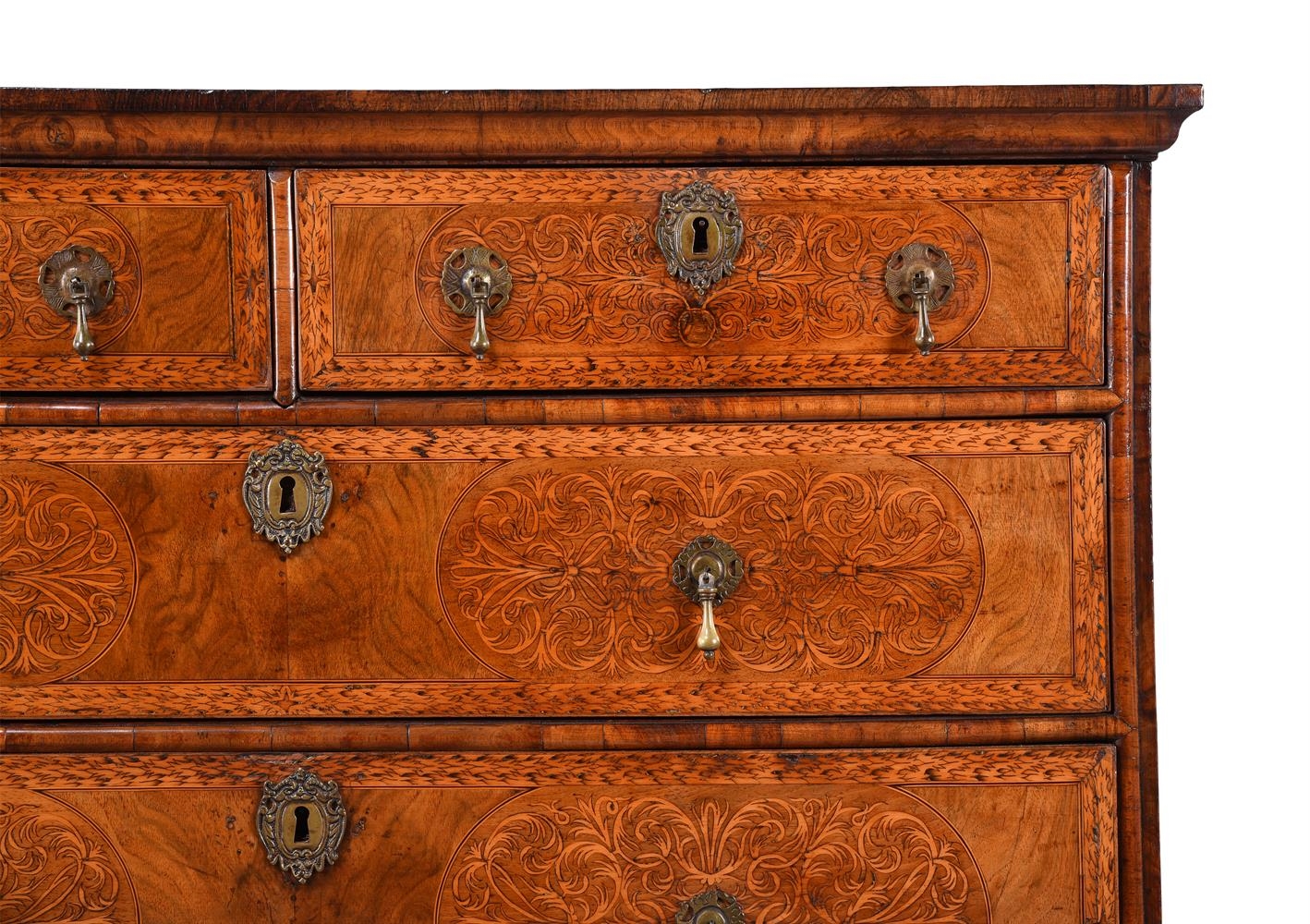 Gerrit Jensen | A WILLIAM & MARY WALNUT AND SEAWEED MARQUETRY CHEST OF ...