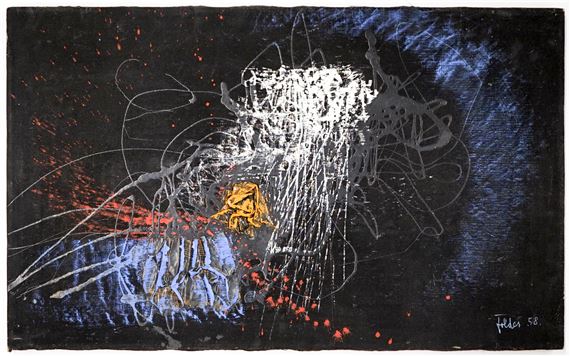 Peter Foldès | Peter Foldes (1924 - 1977) Oil Painting on Canvas ...