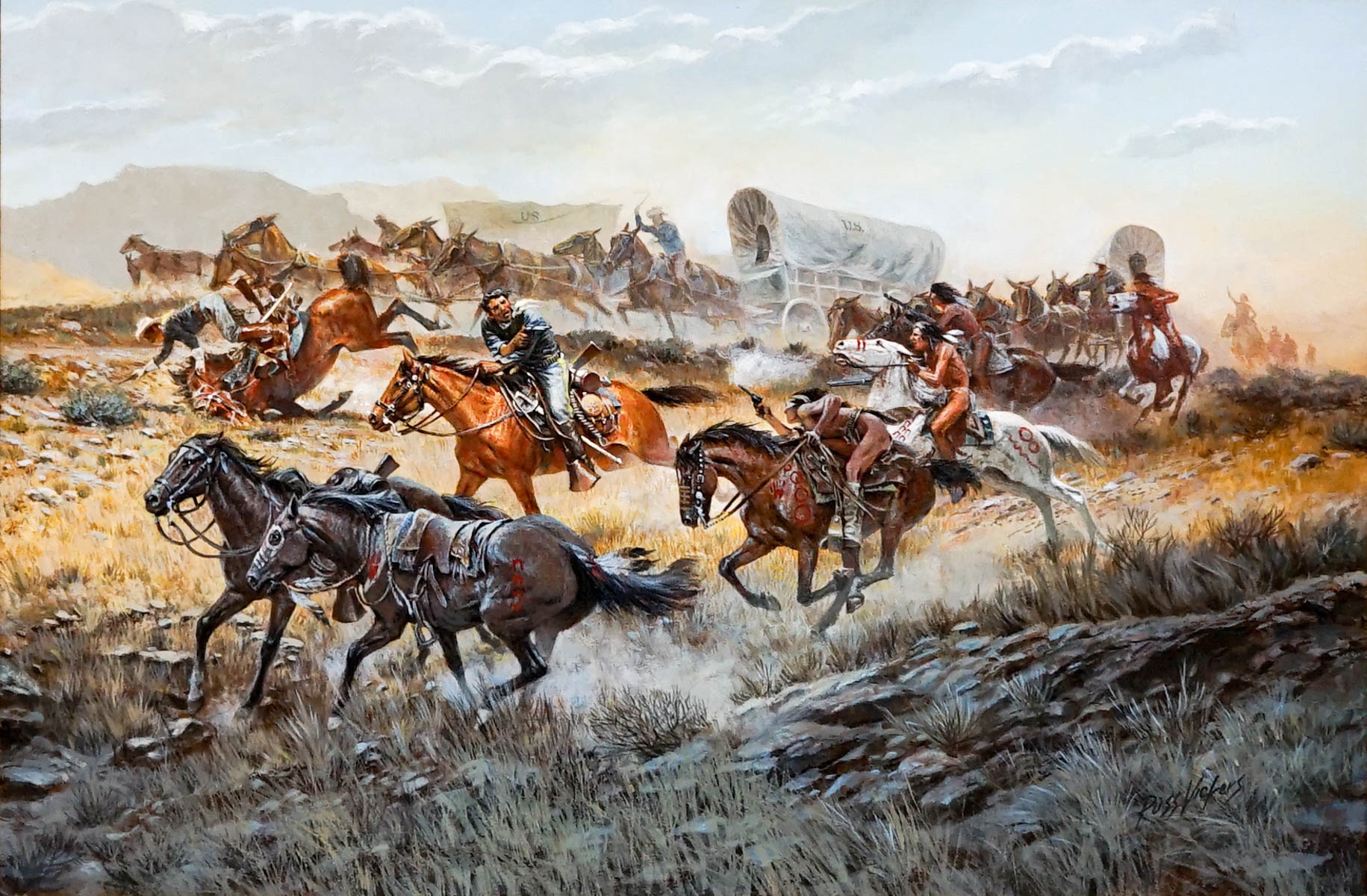 Russ Vickers | Russ Vickers Large Original Oil Painting (1972) | MutualArt