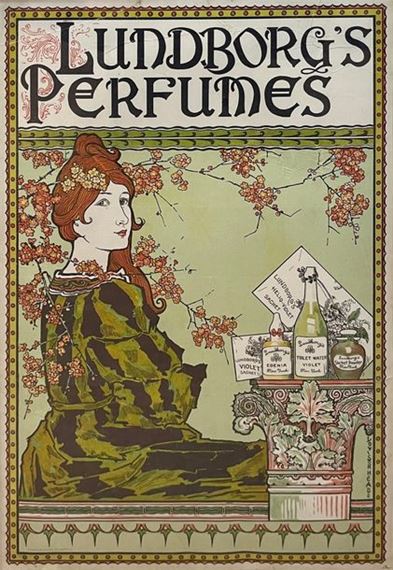 Louis Rhead | Lundborg's Perfumes. 1894. Lithographic poster. Copyright ...
