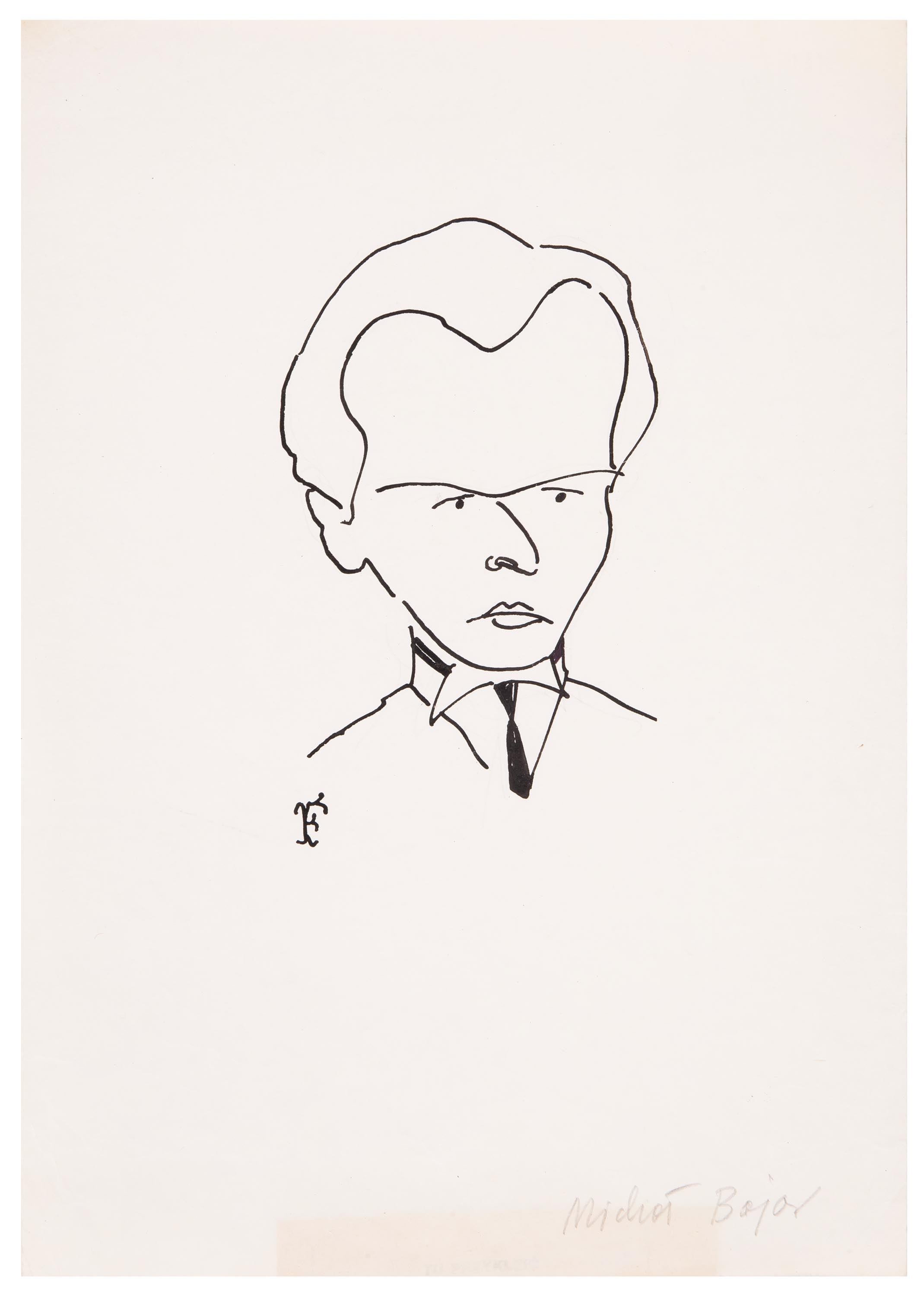 Jerzy Flisak | Karykatura Michała Bajora | MutualArt