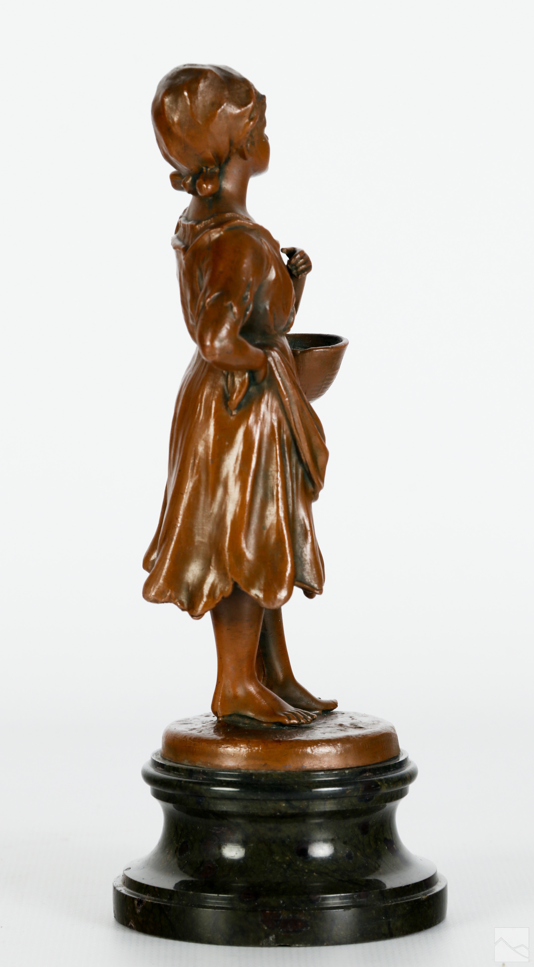 Ernest Justin Ferrand | French Barefoot Peasant Farm Girl Bronze ...