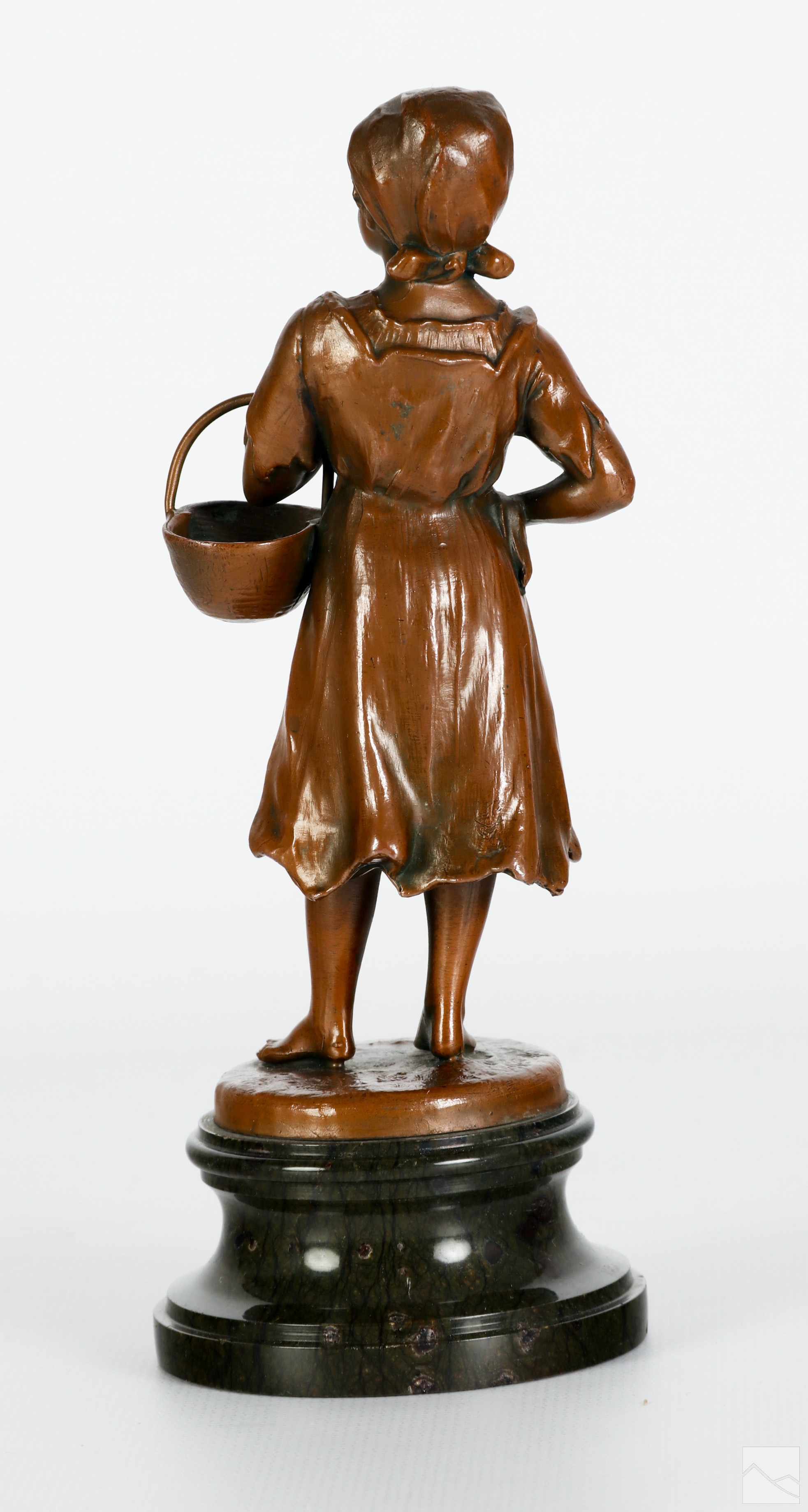 Ernest Justin Ferrand | French Barefoot Peasant Farm Girl Bronze ...