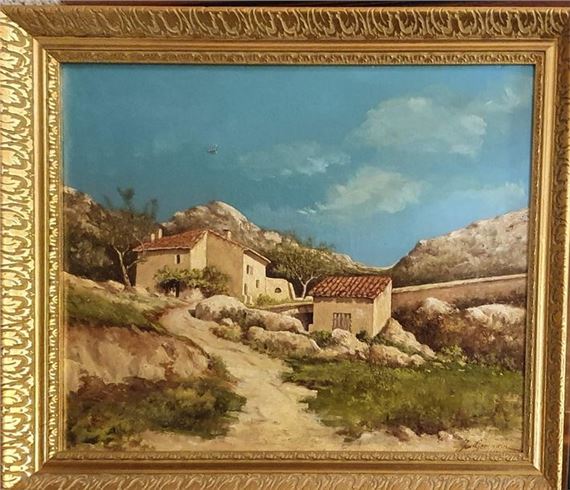 J. Germain | Provencal landscape with a farmhouse, | MutualArt