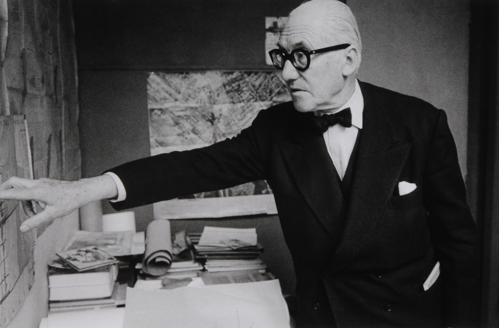 Rene Burri | Le Corbusier at his Studio (1956) | MutualArt