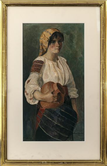 Daniel Israel | Mädchen mit Krug (1888) | MutualArt