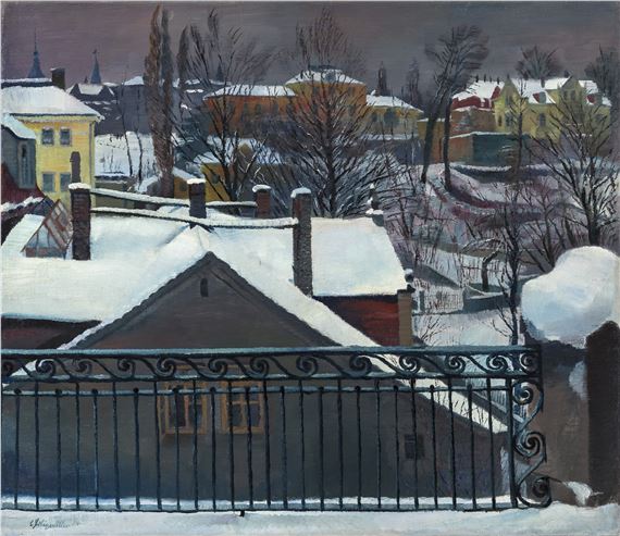 Conrad Felixmüller | Tauschnee (Blick von der Veranda), Bachstr. 13 ...