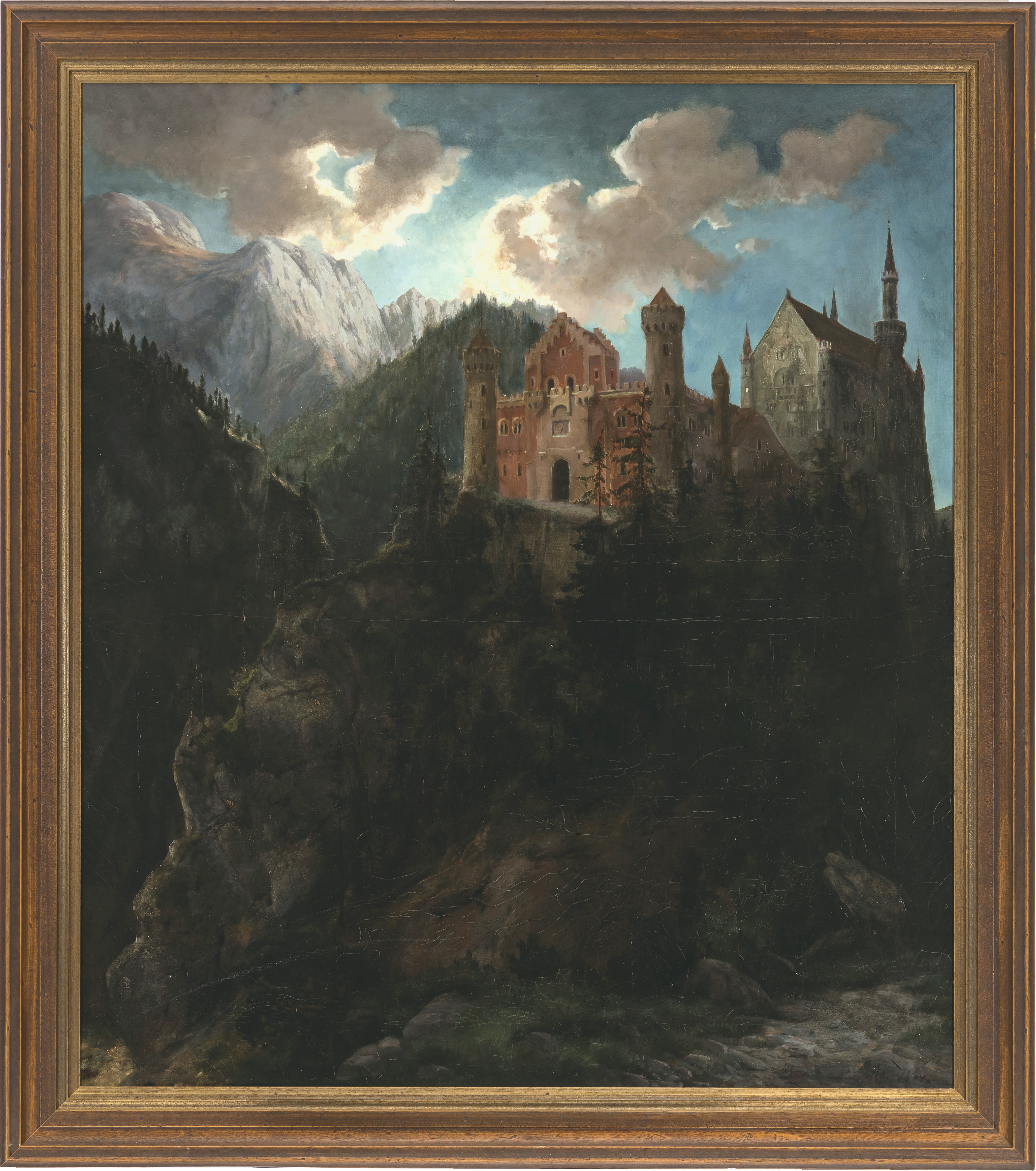 Adalbert Wex | Blick auf Schloss Neuschwanstein (1867) | MutualArt