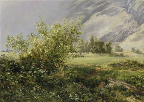 Edward Theodore Compton | Sommerliche Hochebene im Gebirge (1849 ...