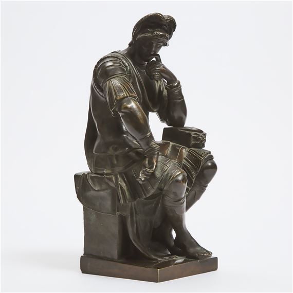 Michelangelo | French Patinated Bronze Figure of Lorenzo di Medici ...