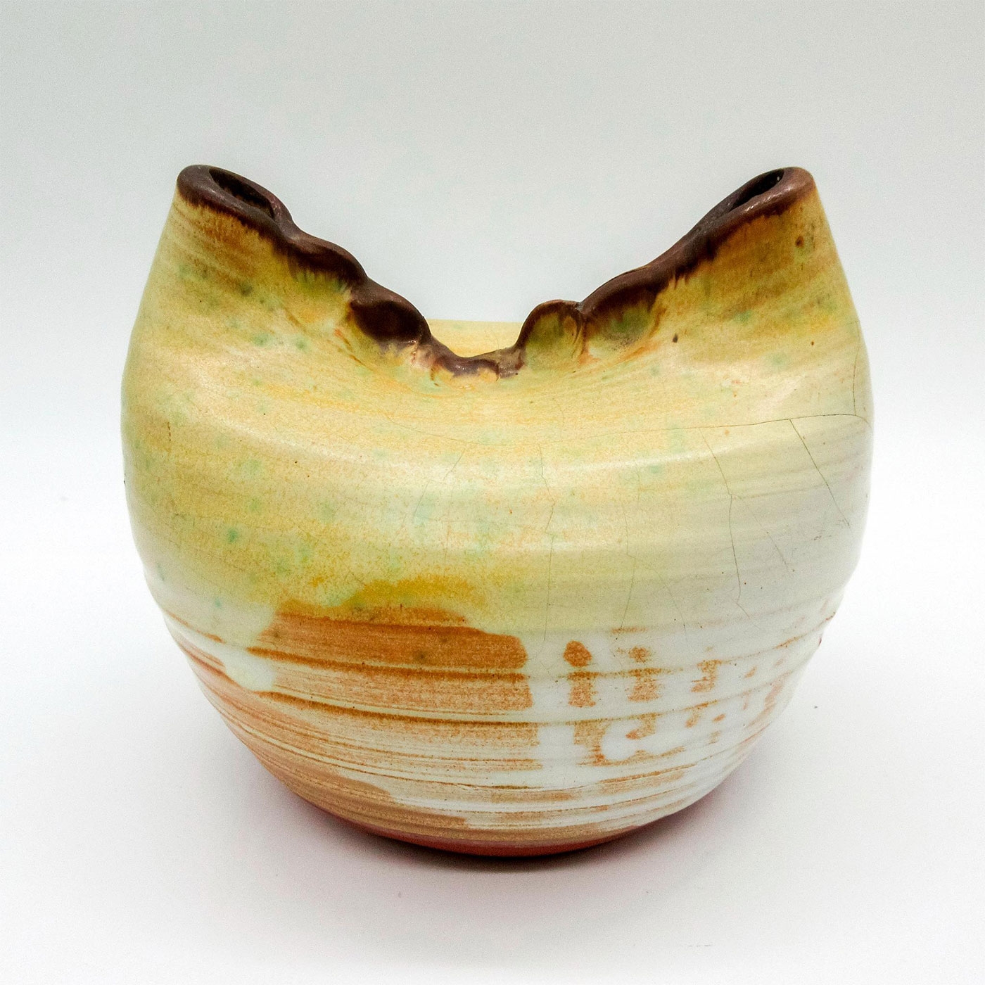 Robert Blanchard | Handmade ceramic enclosed vessel with textured ...