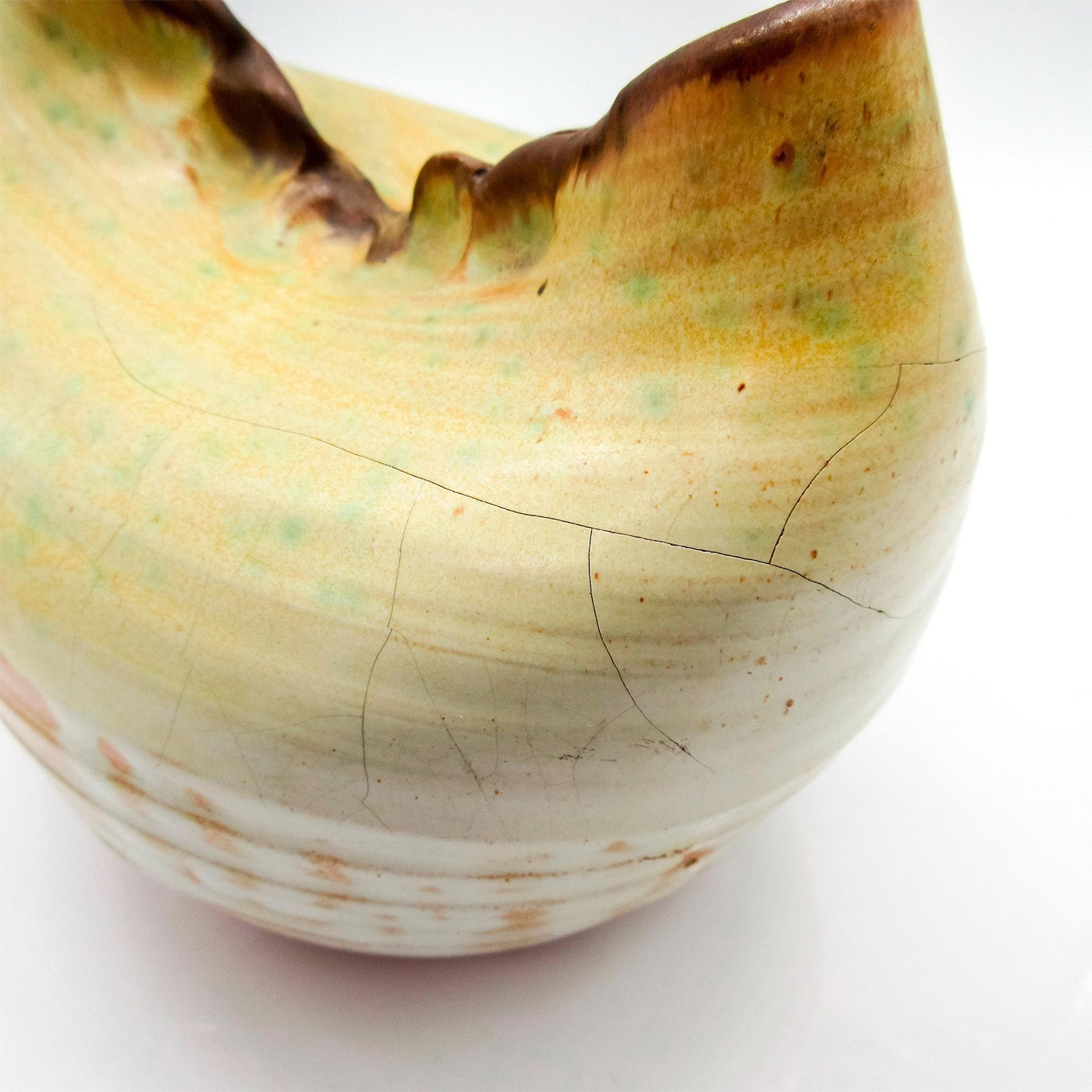 Robert Blanchard | Handmade ceramic enclosed vessel with textured ...