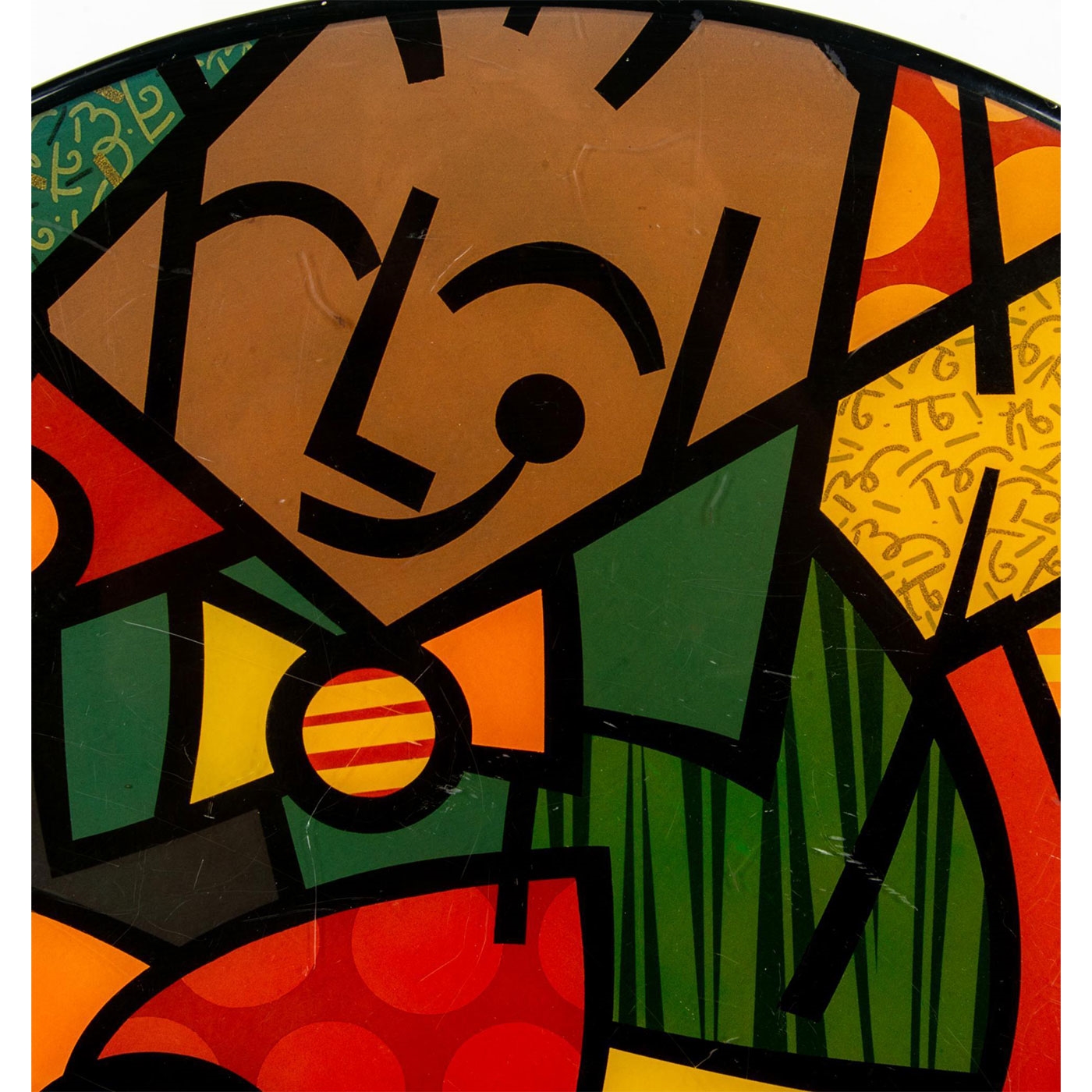 Romero Britto | Modern Pop Art Round Table Top | MutualArt