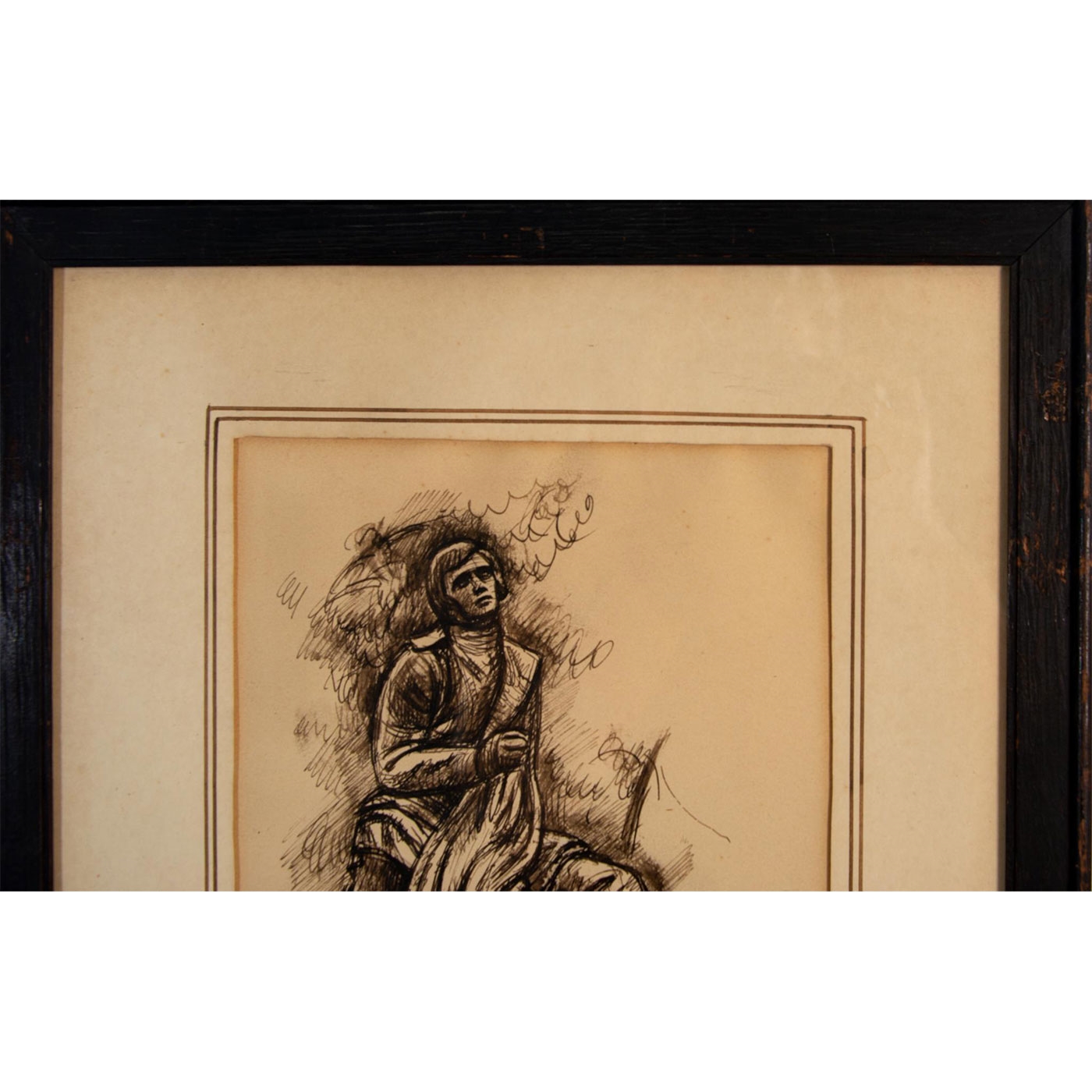 Henry Ernest Schnackenberg | Portrait of a seated man on paper | MutualArt