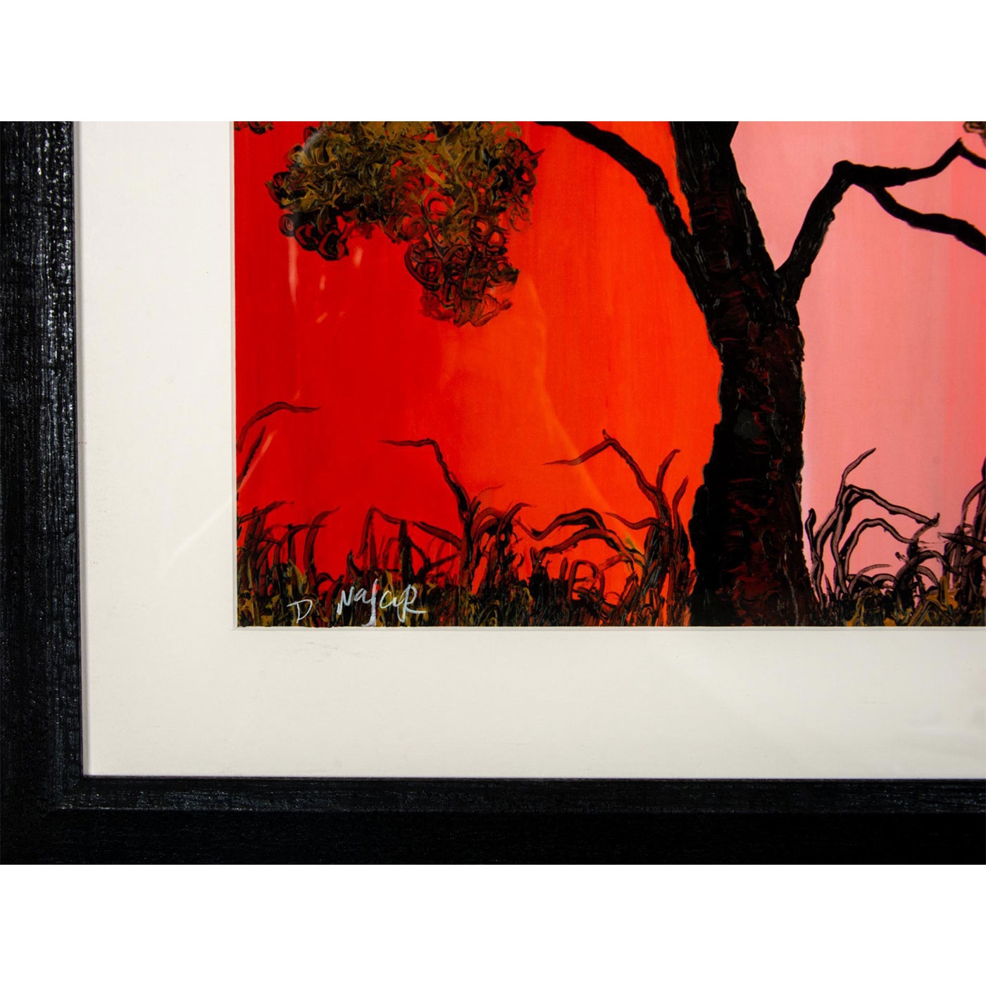 David Najar | Landscape with a tree, evening spectrum | MutualArt