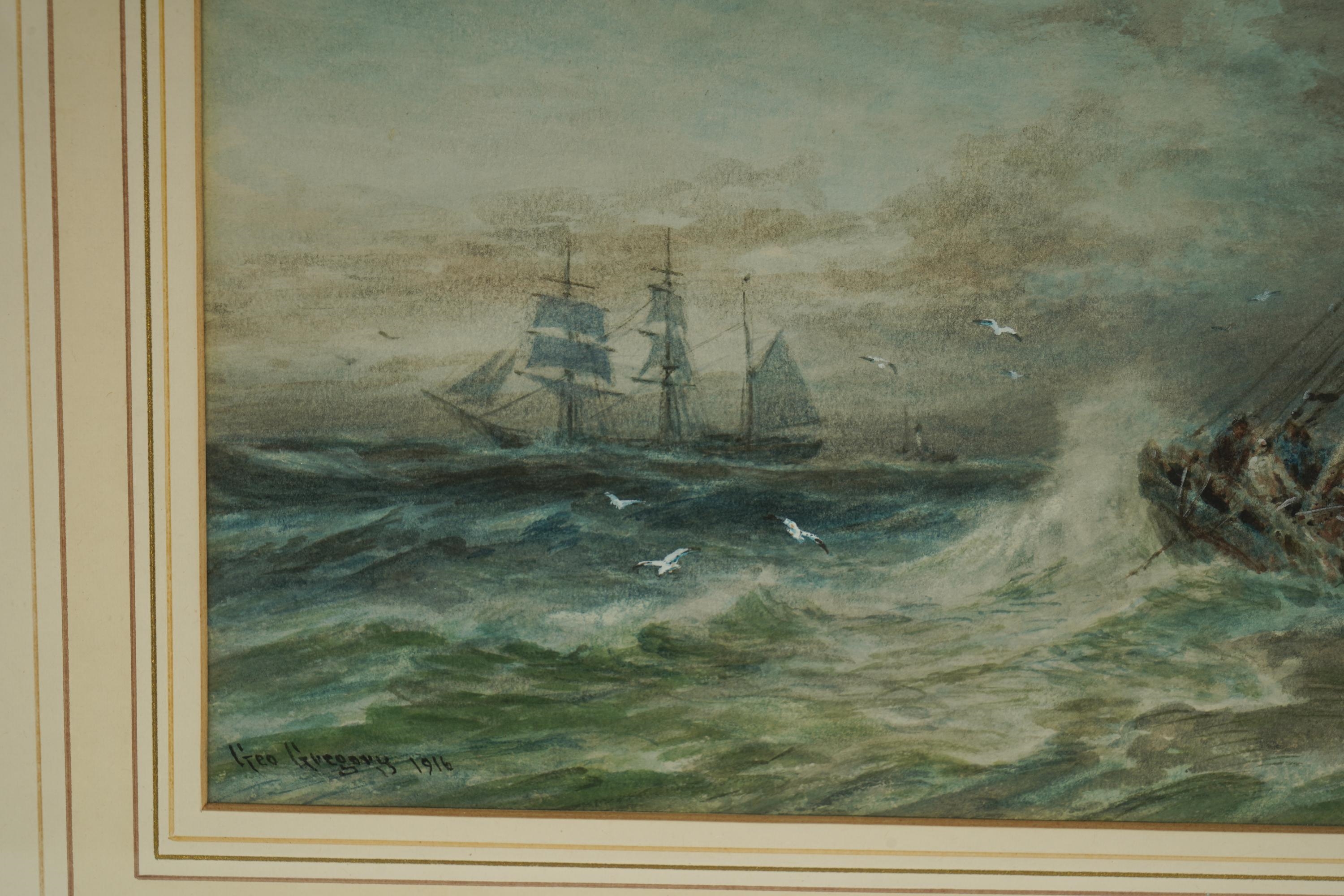 George Gregory | SHIPPING OFF THE ISLE OF WIGHT (1916) | MutualArt