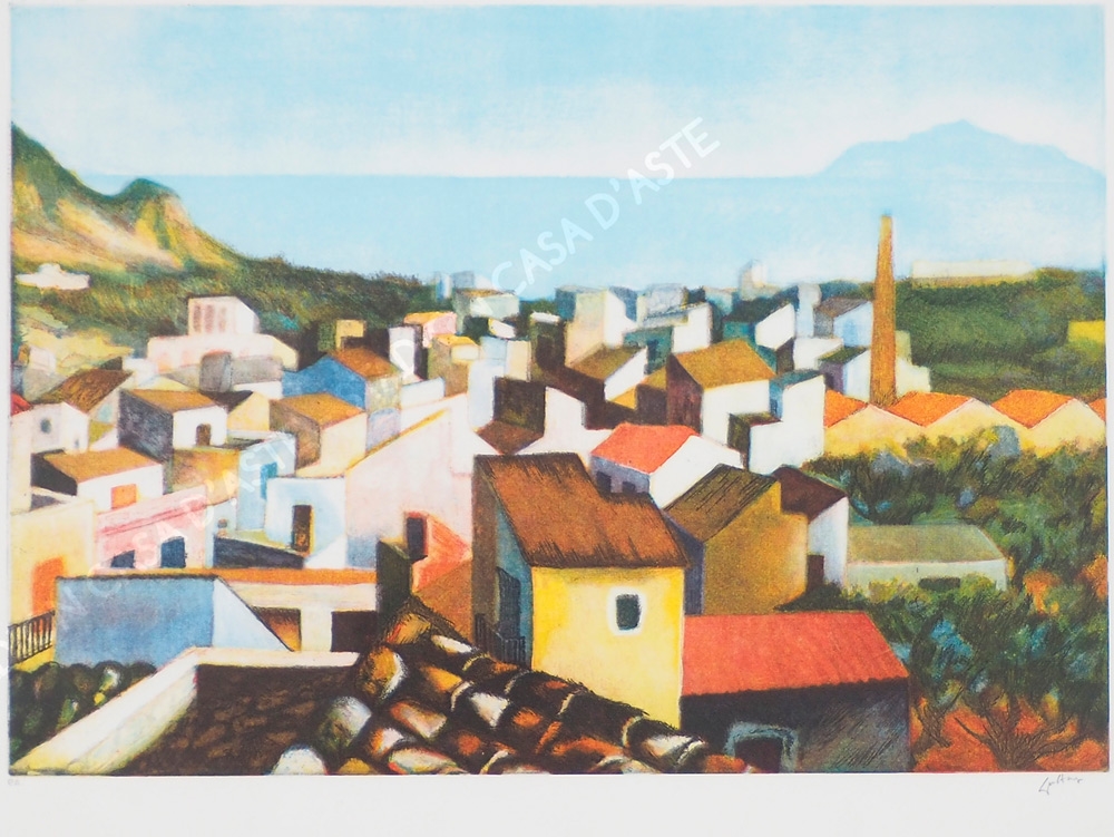 Renato Guttuso | Tetti a colori | MutualArt