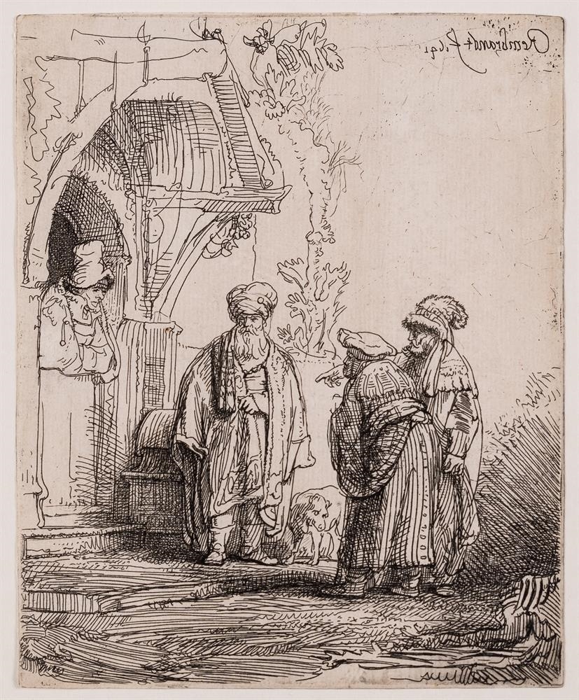 Rembrandt van Rijn | THREE ORIENTAL FIGURES (JACOB AND LABAN?) (1641 ...