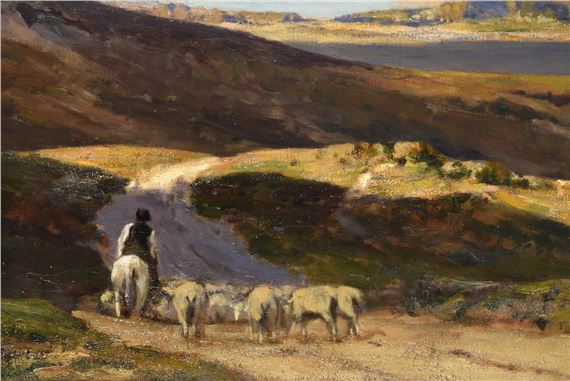 Herbert Edwin Pelham Hughes-Stanton | STUDLAND BAY WITH POOLE HARBOUR ...