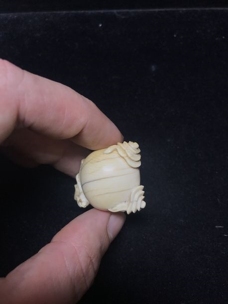 Japanese School, 19th Century | Ivory netsuke representing a hare in ...