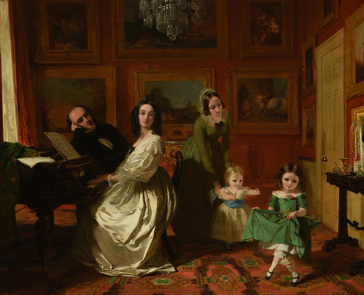 Augustus Leopold Egg | THE PALMER-LOVELL FAMILY IN AN INTERIOR | MutualArt