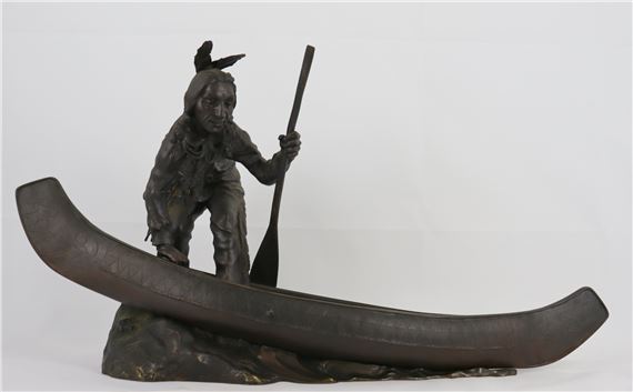 Kauba Carl | Signed on base and on canoe | Artwork performance at ...