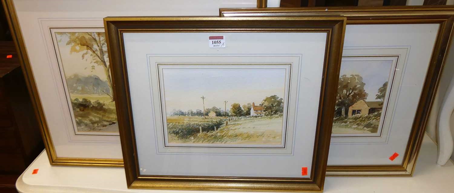 David Short | Cottages in a sunlit landscape | MutualArt