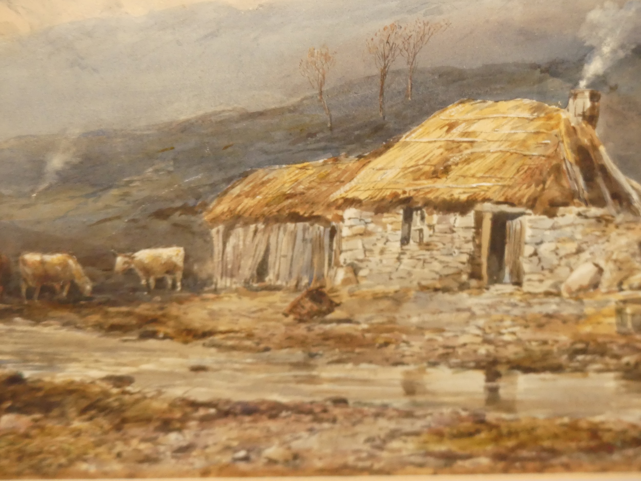 Edward Tucker | Stone cottage and cattle in a north country landscape ...
