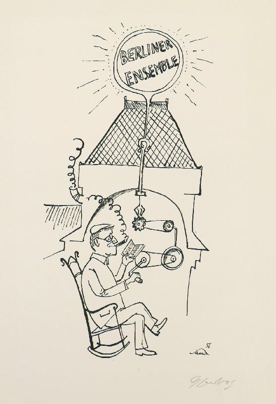 Herbert Sandberg | Bertolt Brecht (im Berliner Ensemble) (1956) | MutualArt
