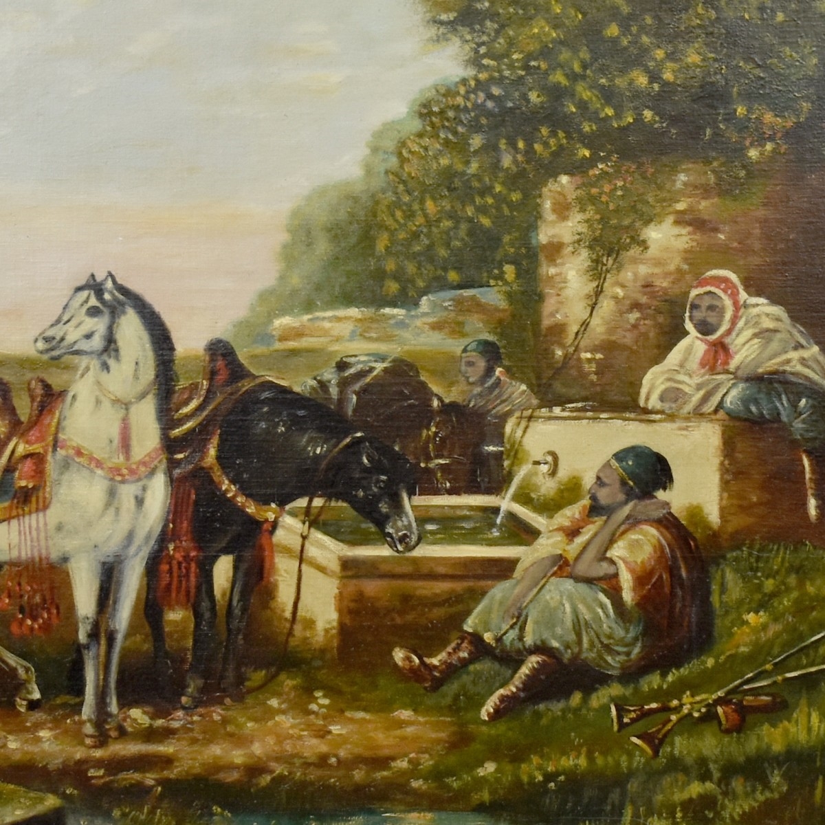 William Joseph Shayer | Resting Underneath a Canopy | MutualArt