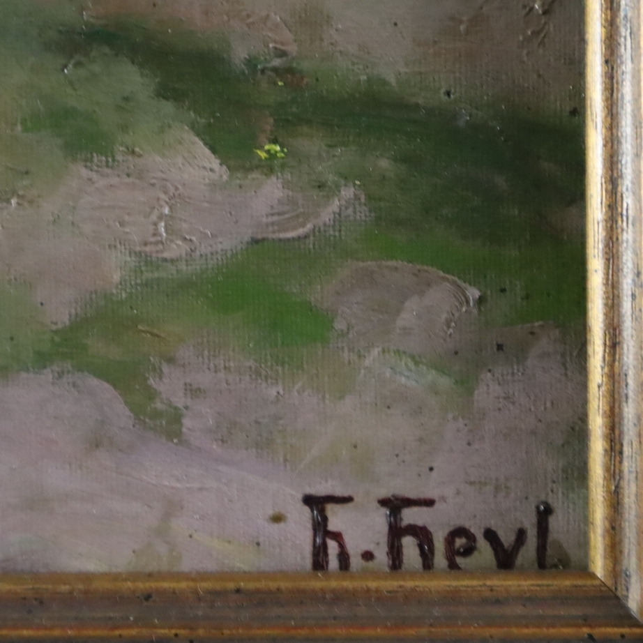 Heinz Heyl | Mitte 20.Jh. - Fachwerkgasse hinter einer Kirche | MutualArt