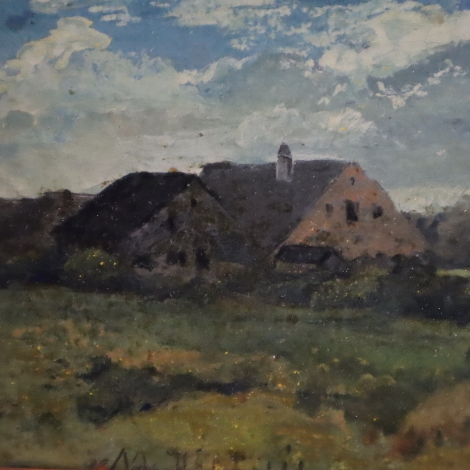 Max Hartwig | Flusslandschaft mit Bauernhäusern | MutualArt