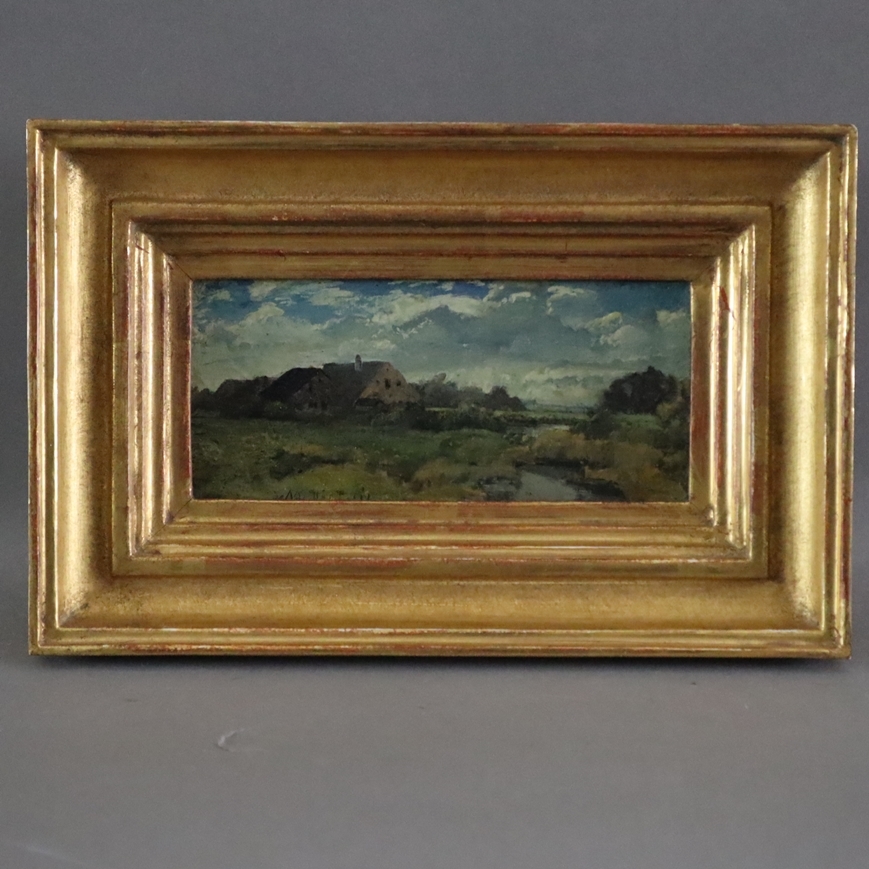 Max Hartwig | Flusslandschaft mit Bauernhäusern | MutualArt