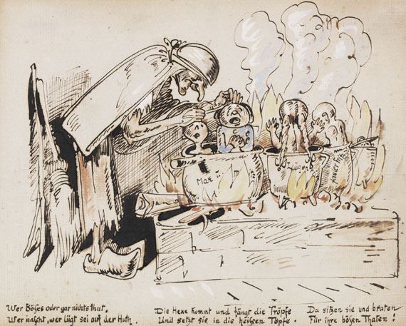 Wilhem Busch | Die Bestrafung der unartigen Kinder (Max & Moritz ...