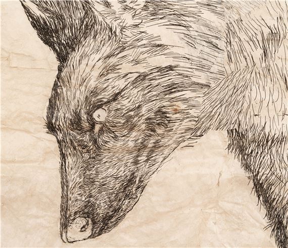 Kiki Smith | Sleeping woman with lying wolf (2004) | MutualArt