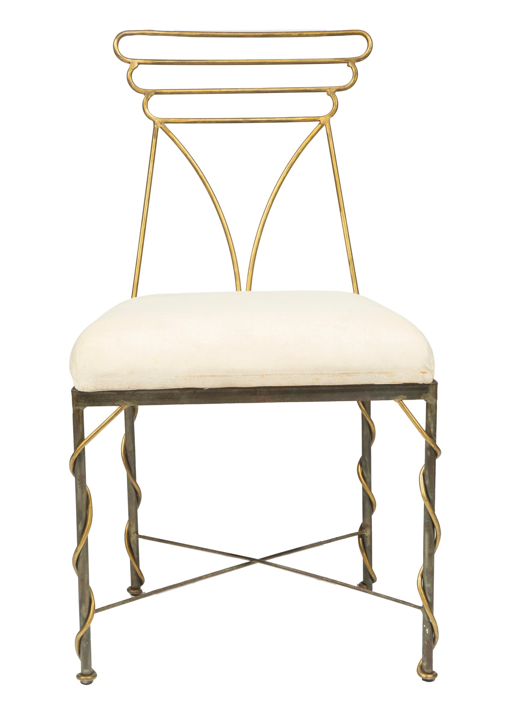 Mario Villa | Mario Villa Patinated Metal Side Chair | MutualArt