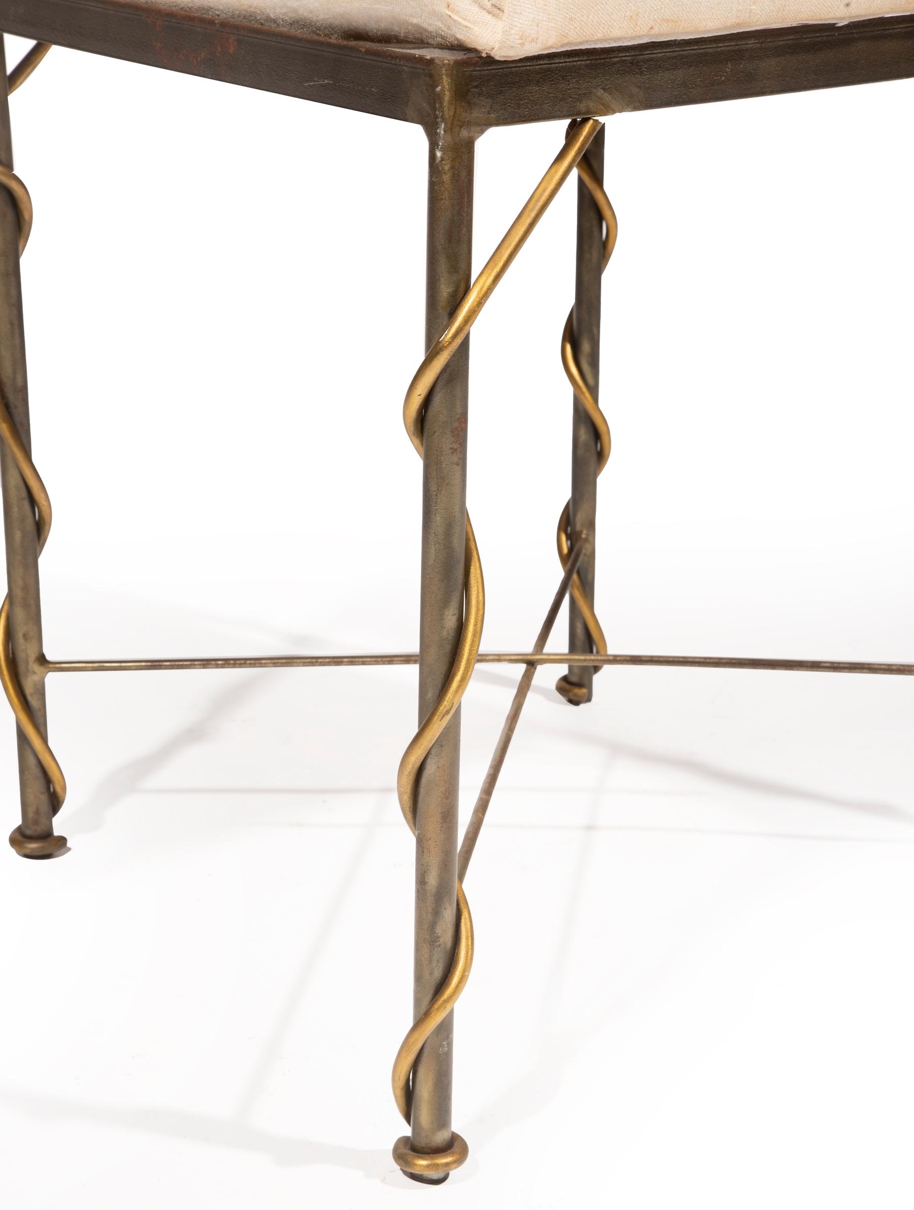 Mario Villa | Mario Villa Patinated Metal Side Chair | MutualArt