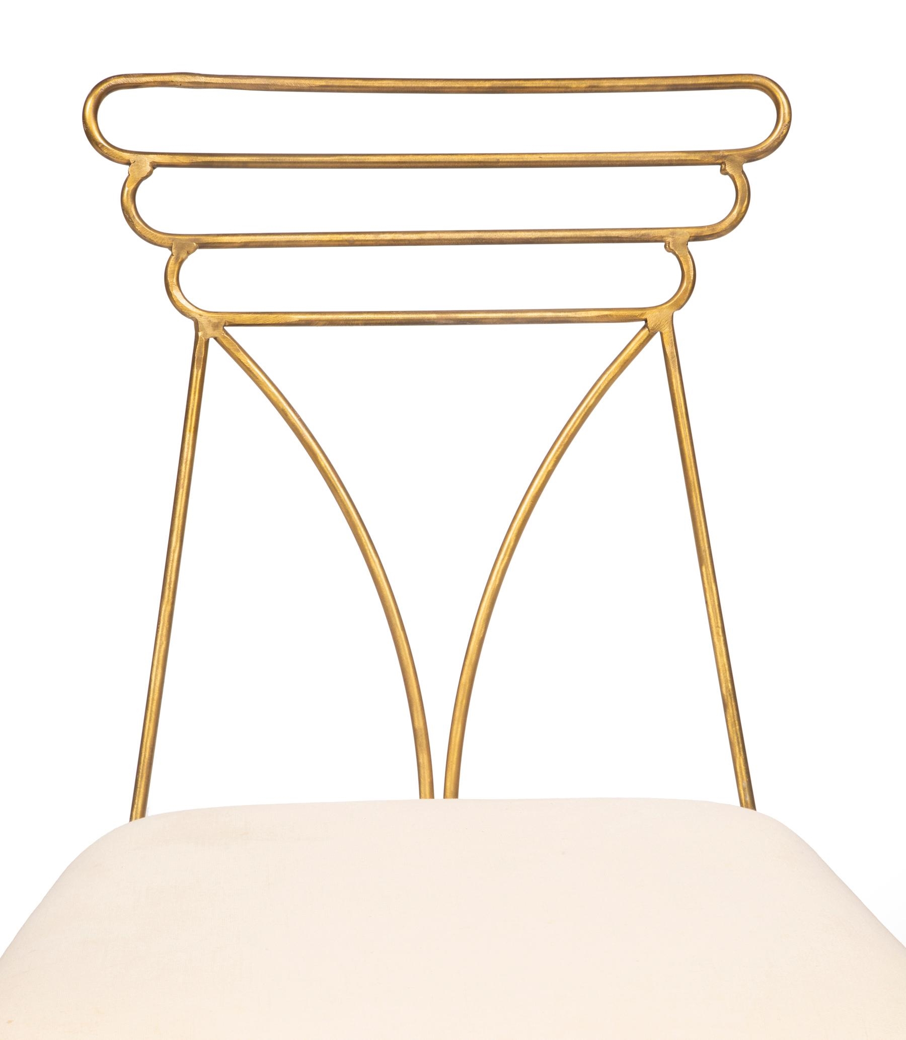 Mario Villa | Mario Villa Patinated Metal Side Chair | MutualArt